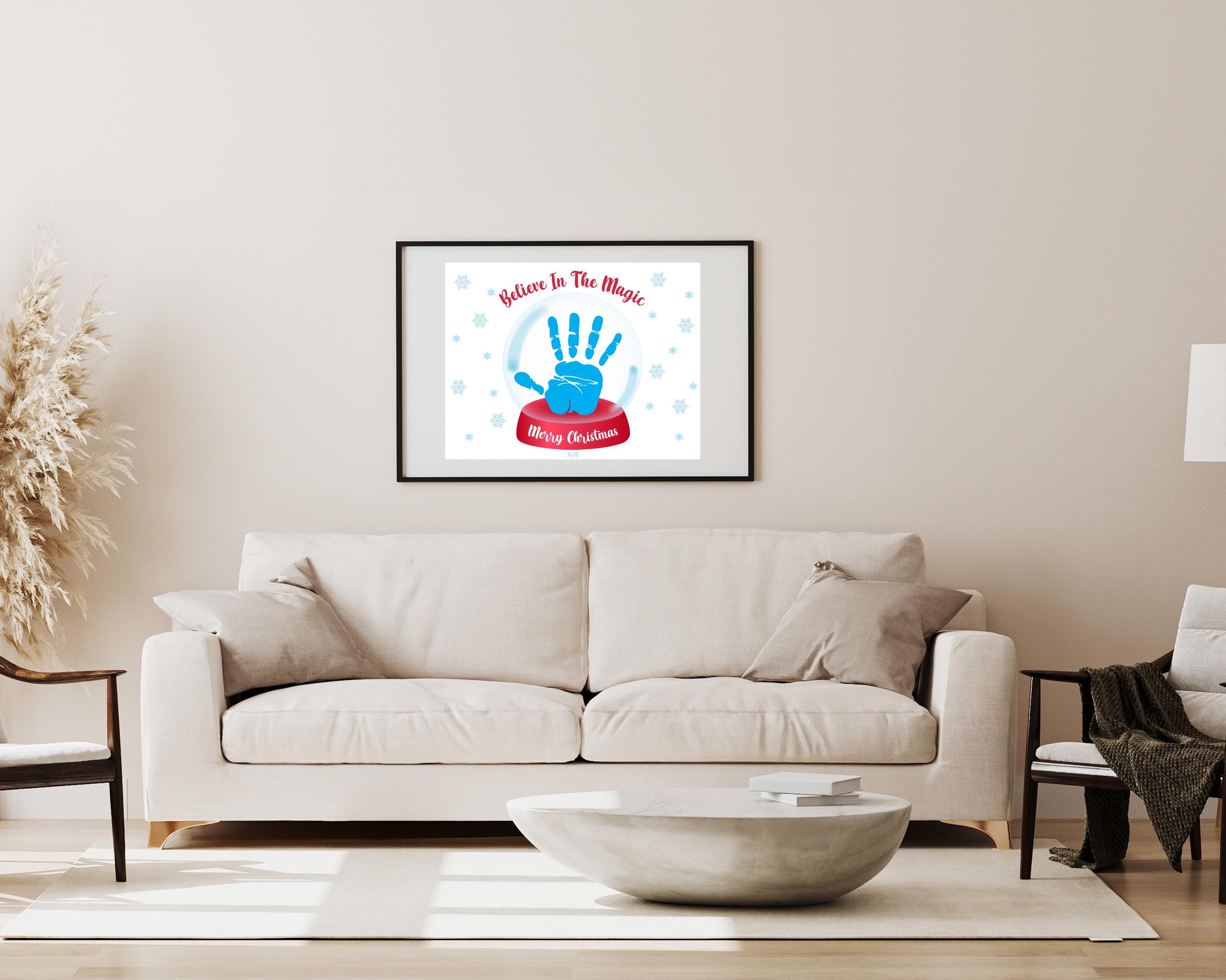 Christmas Handprint Craft Snow Globe Christmas Handprint Art Craft for ...