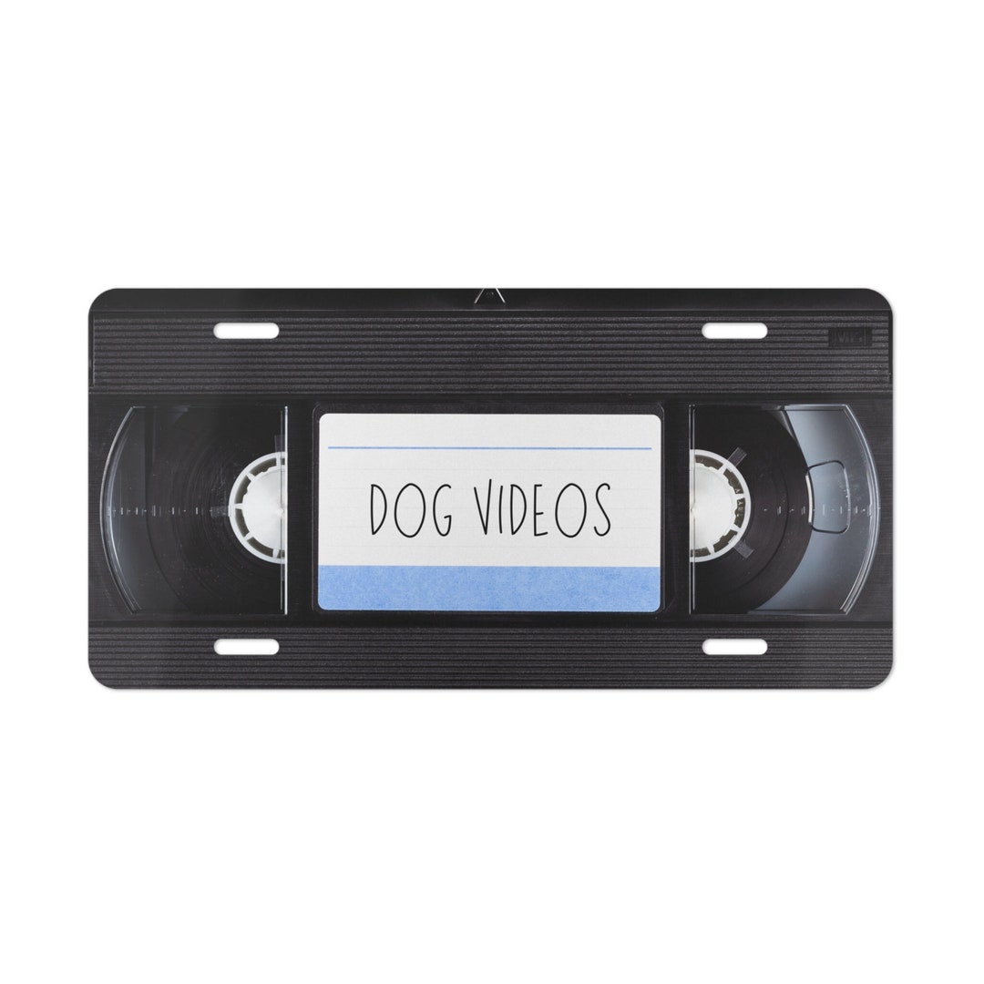 VHS Dog Videos Vanity Plate VHS Tape Dog Lover License Plate - Etsy