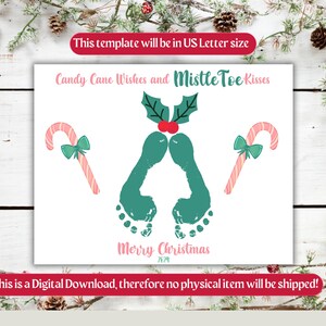 Christmas Handprint Craft Mistletoes Christmas Handprint Art Craft for ...