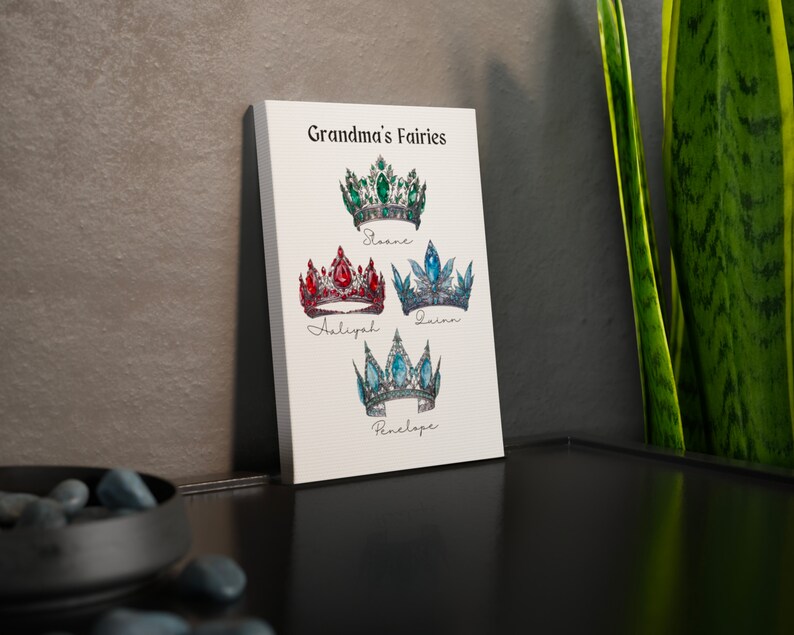 Birth Stone Tiara Digital Download, Birth Month Custom Gift for Grandma ...