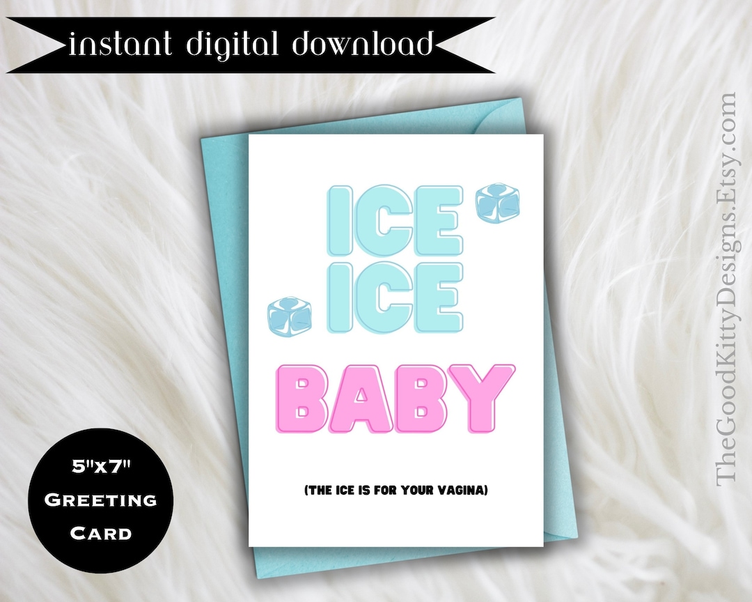 Ice Ice Baby Shower Card Baby Shower Gift Funny Baby Shower Card Mom to ...