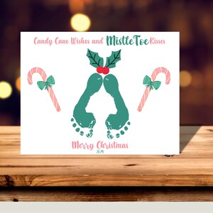 Christmas Handprint Craft Mistletoes Christmas Handprint Art Craft for ...