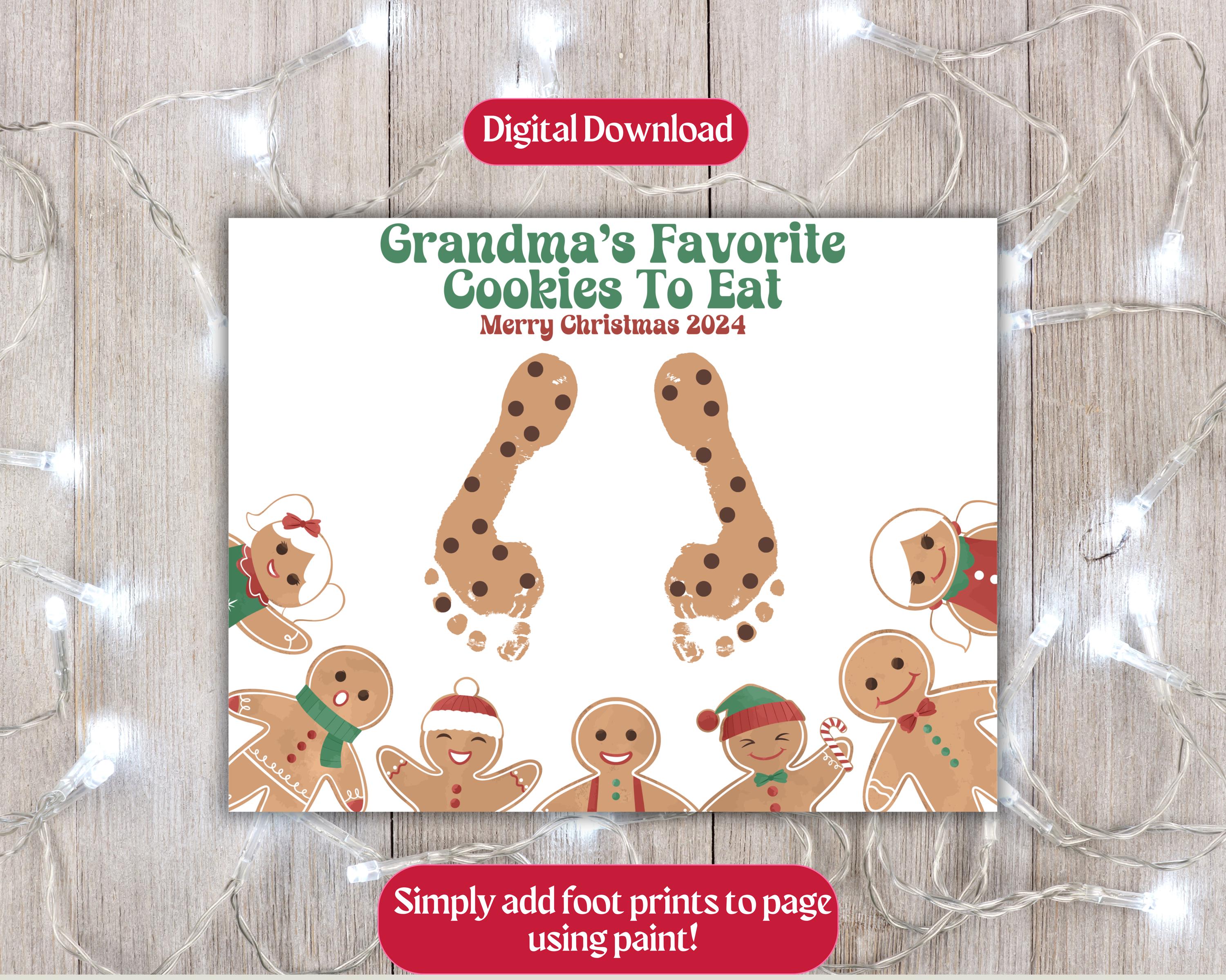 Christmas Handprint Craft Grandma Christmas Handprint Art Craft for ...