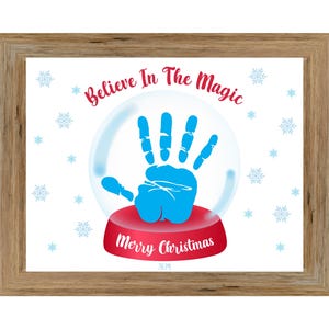 Christmas Handprint Craft Snow Globe Christmas Handprint Art Craft for ...