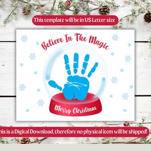 Christmas Handprint Craft Snow Globe Christmas Handprint Art Craft for ...