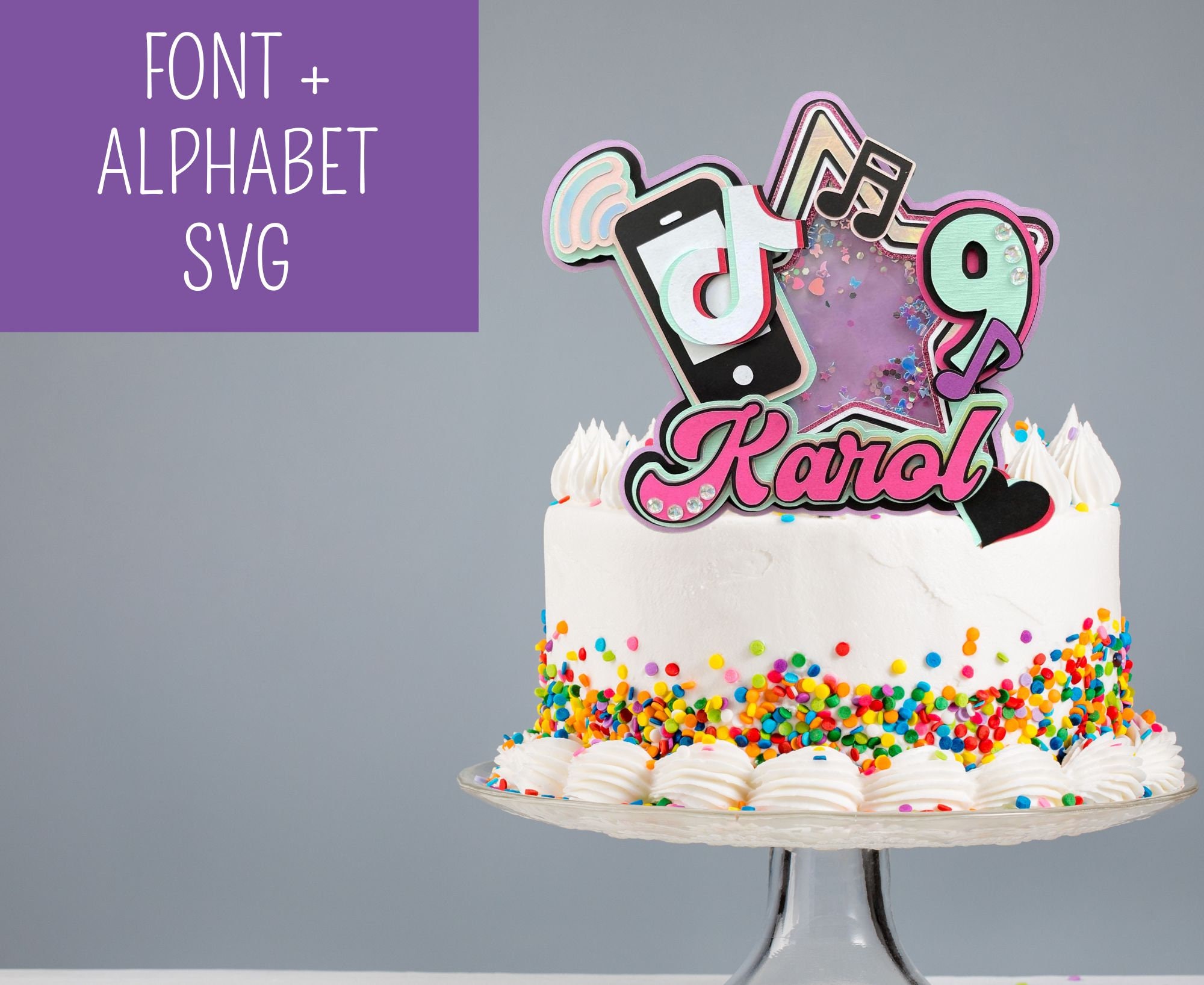 SVG Cut File Social Media Influencer Cake Topper | SVG for Content ...