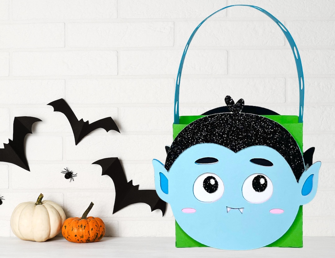 SVG Cut File Dracula Treat Bag / Halloween Candy Box Template ...