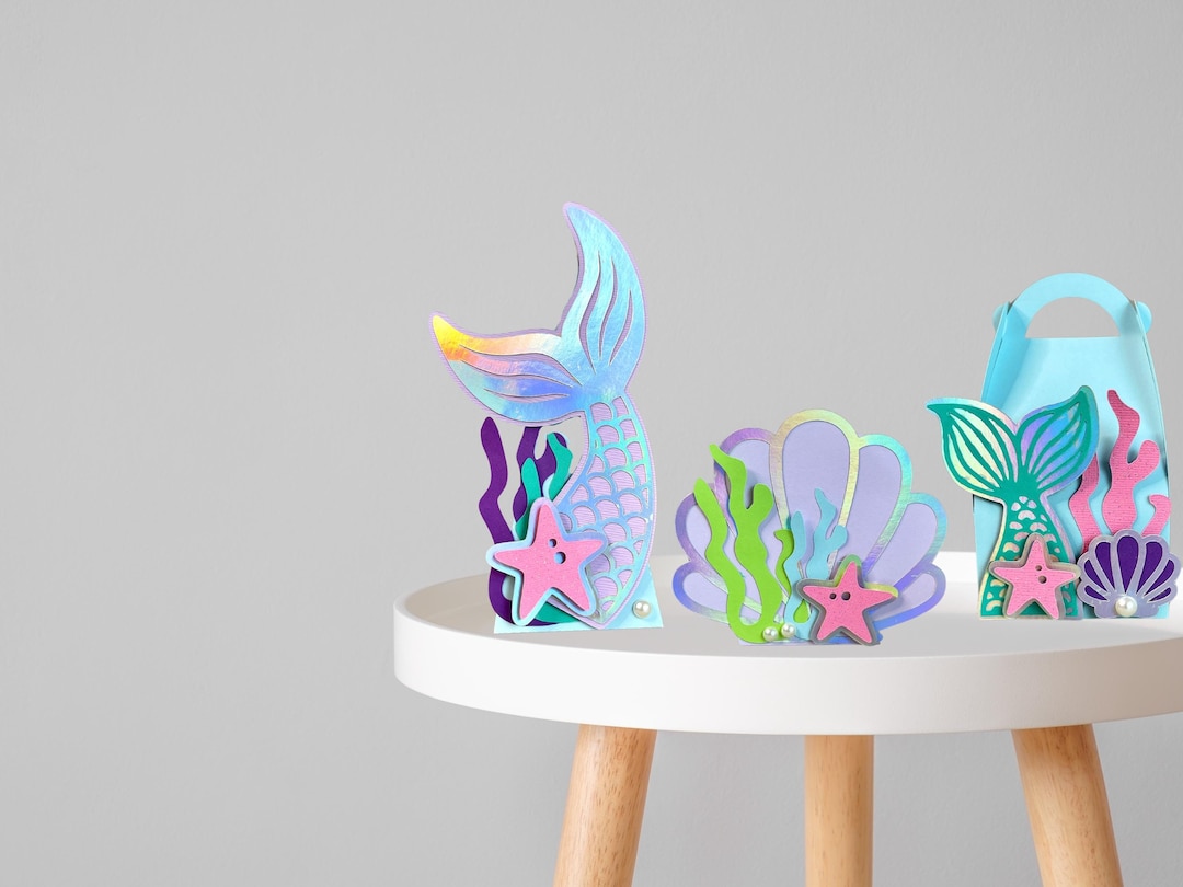 Mermaid Candy Box - Customizable SVG Cut Files for Kids’ Parties and ...