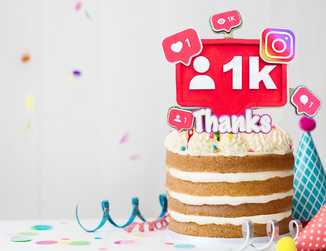 SVG Cut File Trendy Cake Topper - Influencer & Followers - Social Media ...