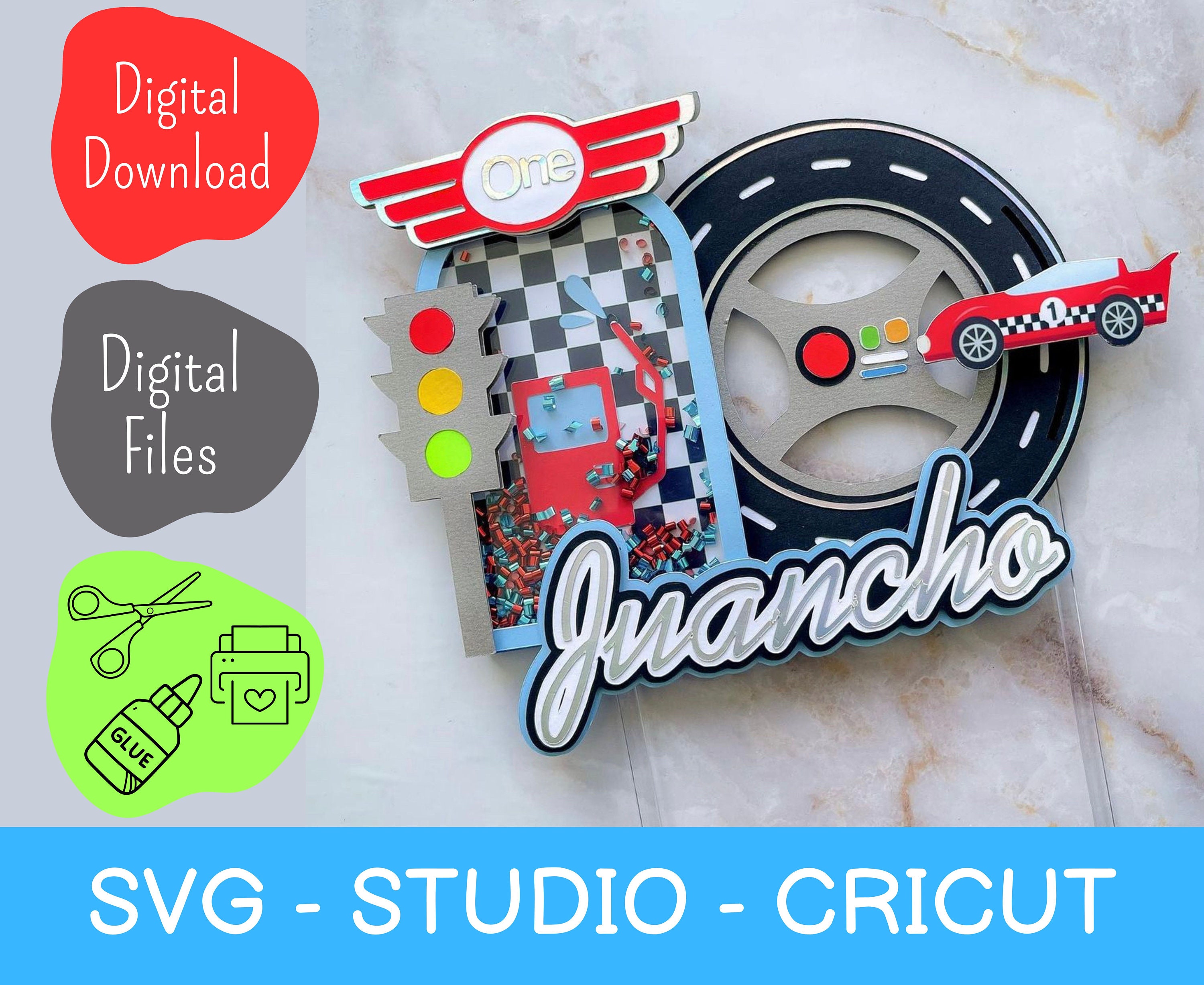 Formula 1 Cake Topper Svg / Racing Car Cake Topper Svg / Cars Birthday ...