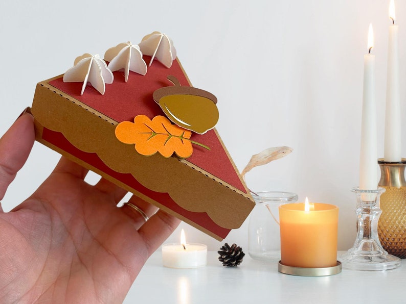 SVG Cut File Pumpkin Pie Slice Favor Box – Perfect for Fall and ...