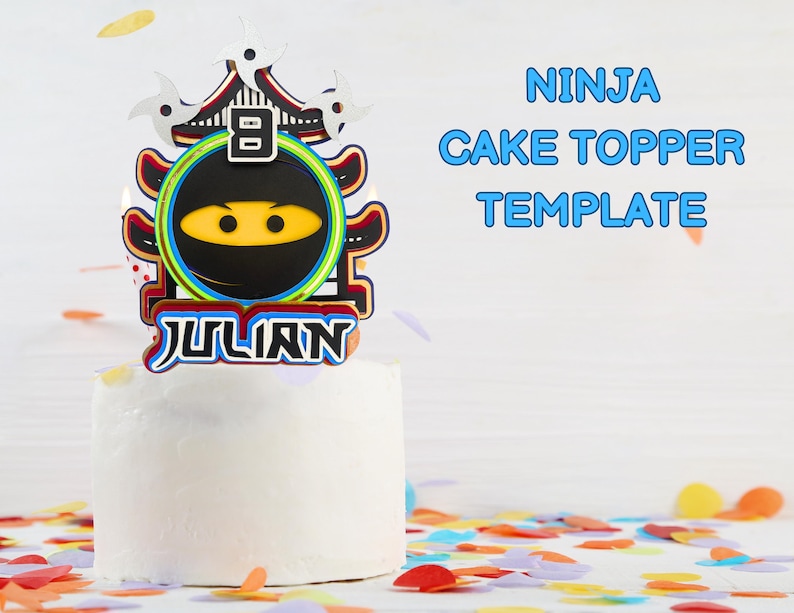 SVG Cut File Ninja Warrior Cake Topper | Ninja Eyes | Editable Name ...
