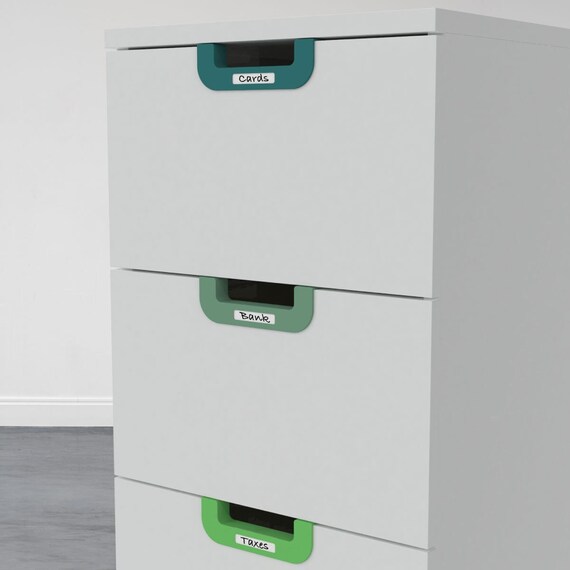 Maniglia per cassetto IKEA Nordli con porta etichetta Opzioni colore Perfetto trucco per riporre gli oggetti in casa Etsy Italia