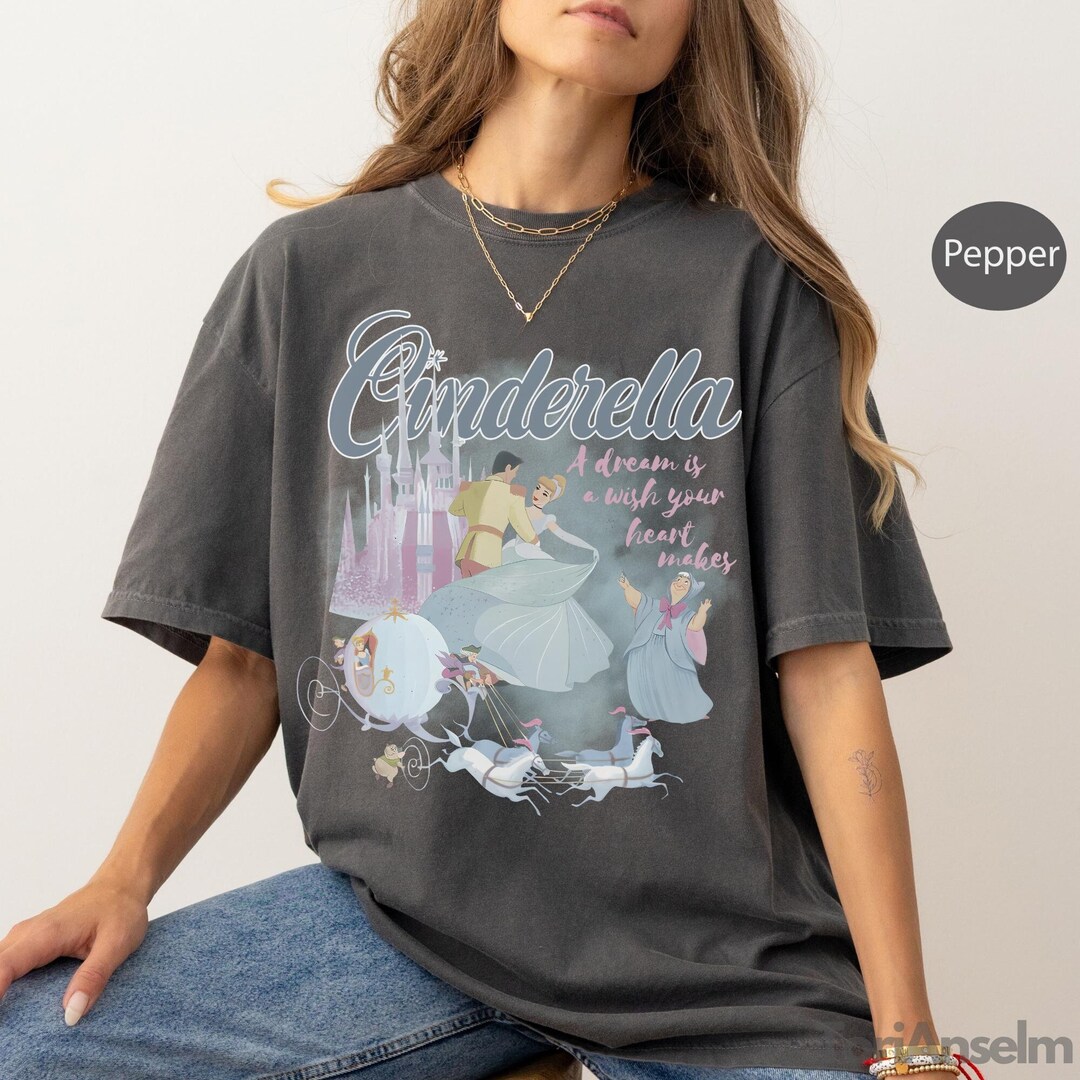 Cinderella Princess Bella Canvas Shirt, Disney Cinderella Shirt, Retro ...