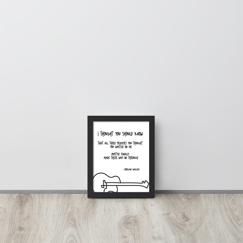 Morgan Wallen Thought You Should Know Lyric Print , Guitar Art, Lyrics ... Morgan Wallen Thought You Should Know Lyric Print , Guitar Art, Lyrics ...