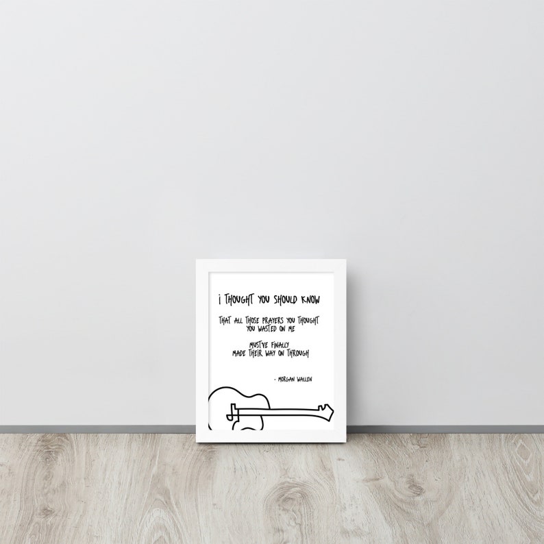Morgan Wallen Thought You Should Know Lyric Print , Guitar Art, Lyrics ... Morgan Wallen Thought You Should Know Lyric Print , Guitar Art, Lyrics ...
