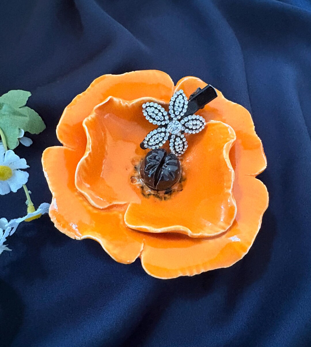 Ring Dish, Poppy Ring Holder, Poppy Jewelry Dish, Ring Holder ...