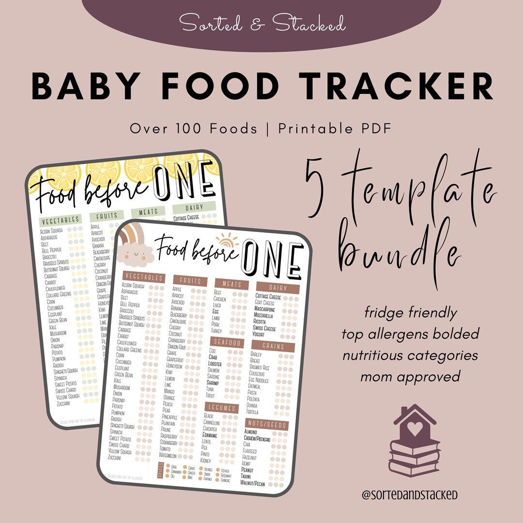 Baby's First Foods Tracker Bundle - Etsy