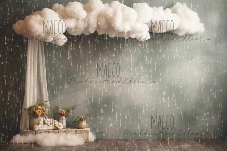 Rain Digital Backdrop: Weather Photography Overlay (digital Download ...