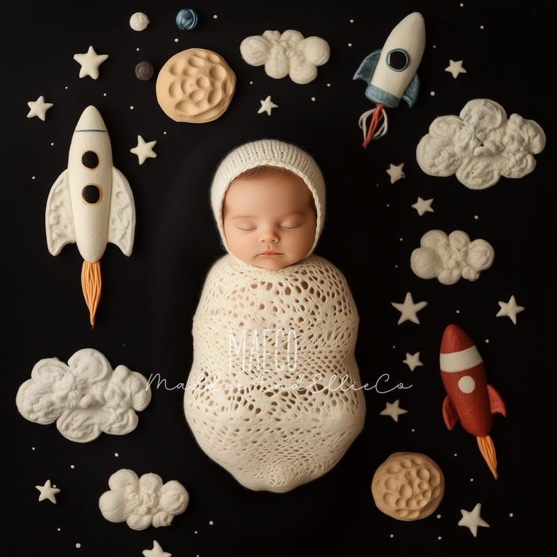 Outer Space Newborn Digital Backdrop: Rocket Photography (digital ...
