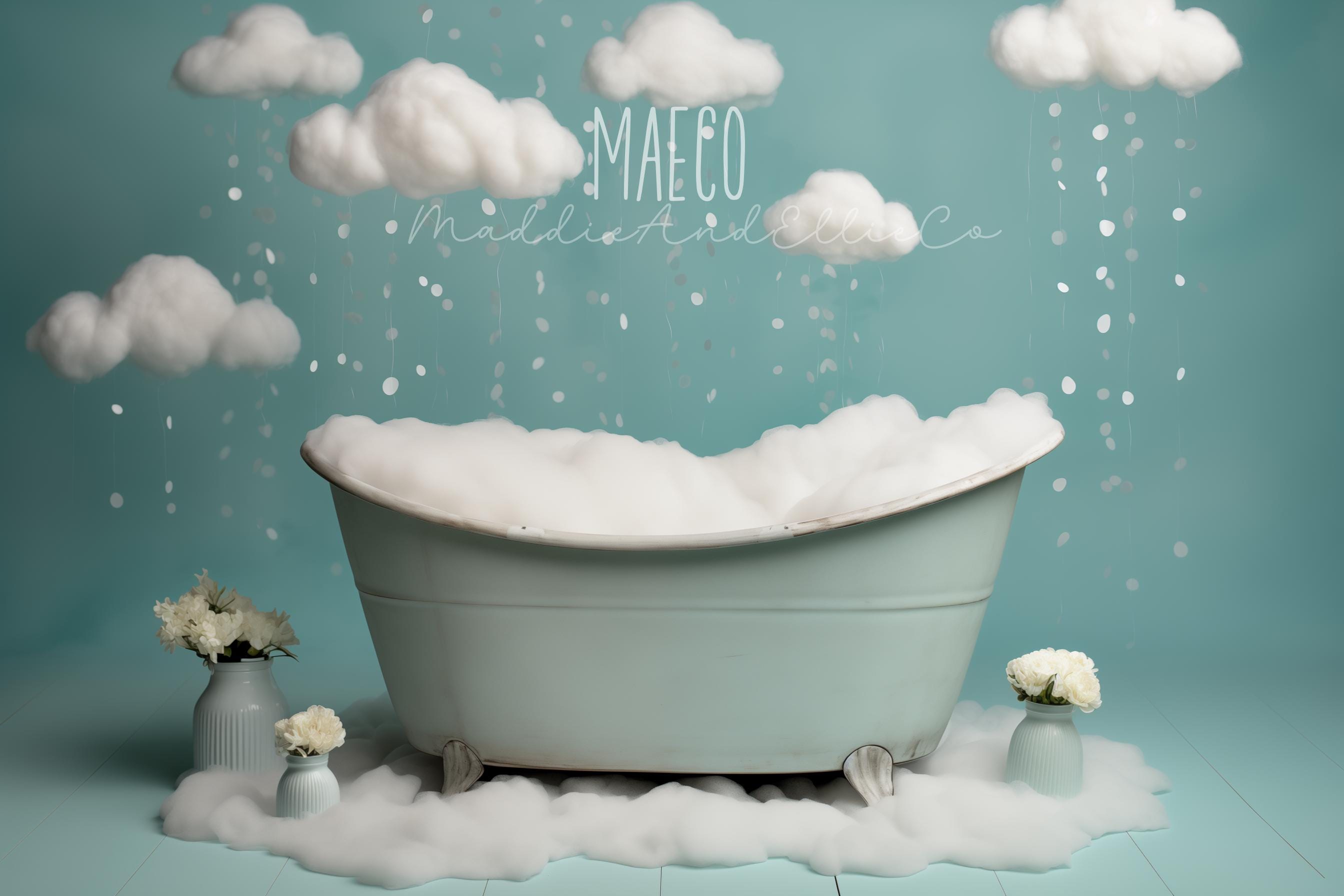 Bathtub Digital Backdrop, Newborn Digital Background, Empty Prop for ...