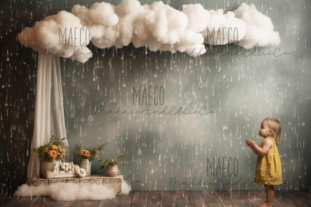 Rain Digital Backdrop: Weather Photography Overlay (digital Download ...