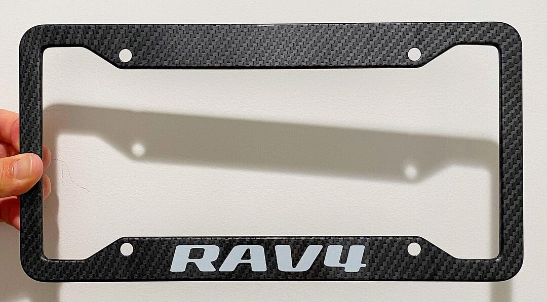 Rav4 Metal Carbon Fiber Look License Plate Frame - Etsy