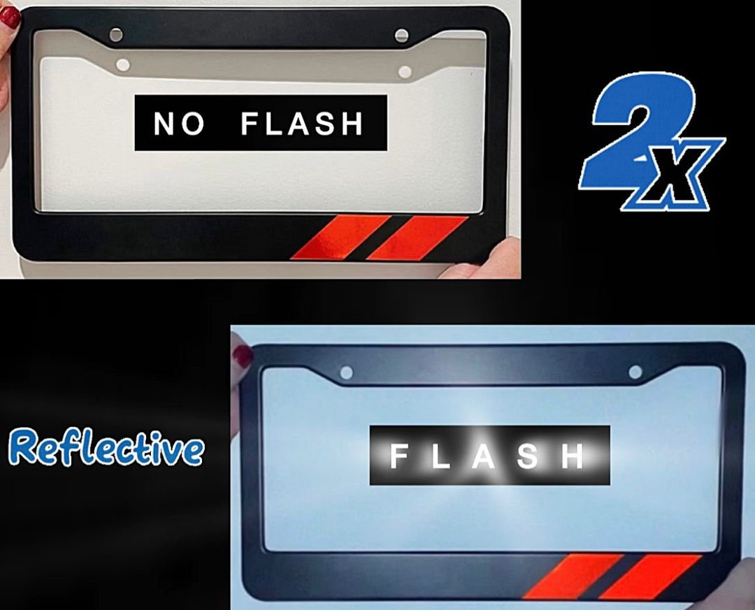 MOPAR 2 Pk Reflective Red Hash Marks License Plate Frame - Etsy