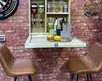 ARWEN Optic Drop Down Wall Bar Wooden Wall Mounted - Etsy UK