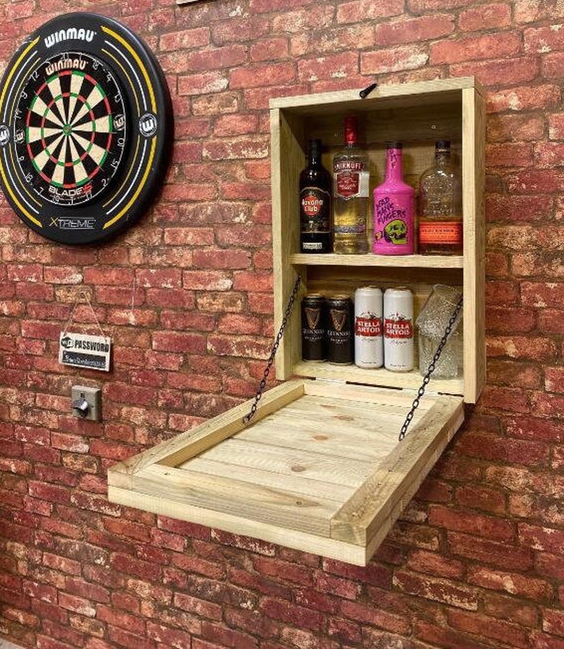 The Harry Drop Down Wall Bar - Etsy