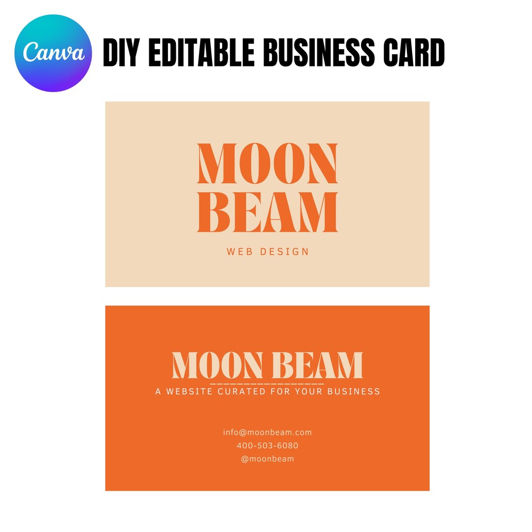 Editable Business Card | Small Business Cards | | Editable Template ...