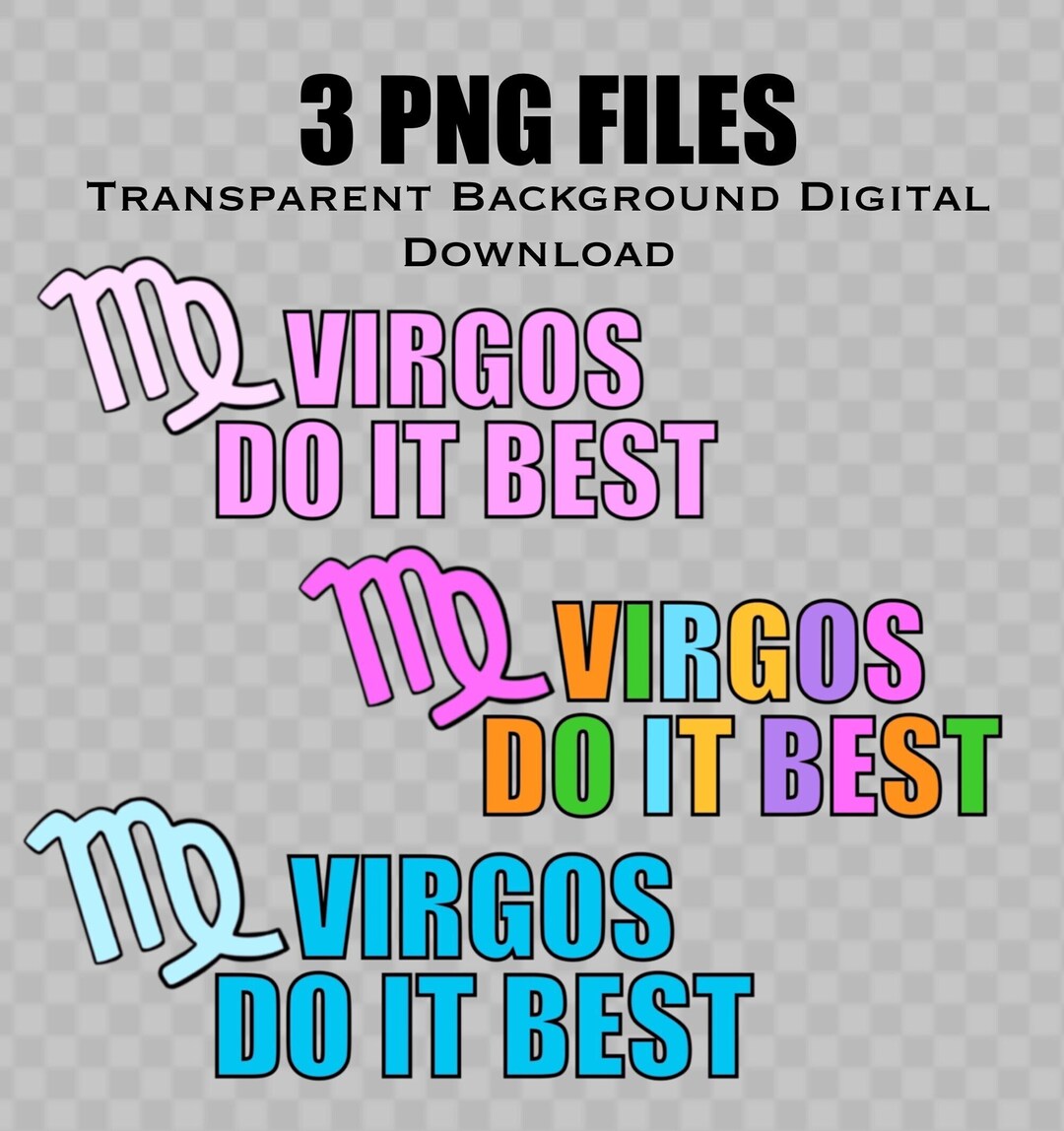 Virgo PNG Bundle Sublimation | Transparent Background Scorpio Png | Cricut PNG Astrology | PNG ...
