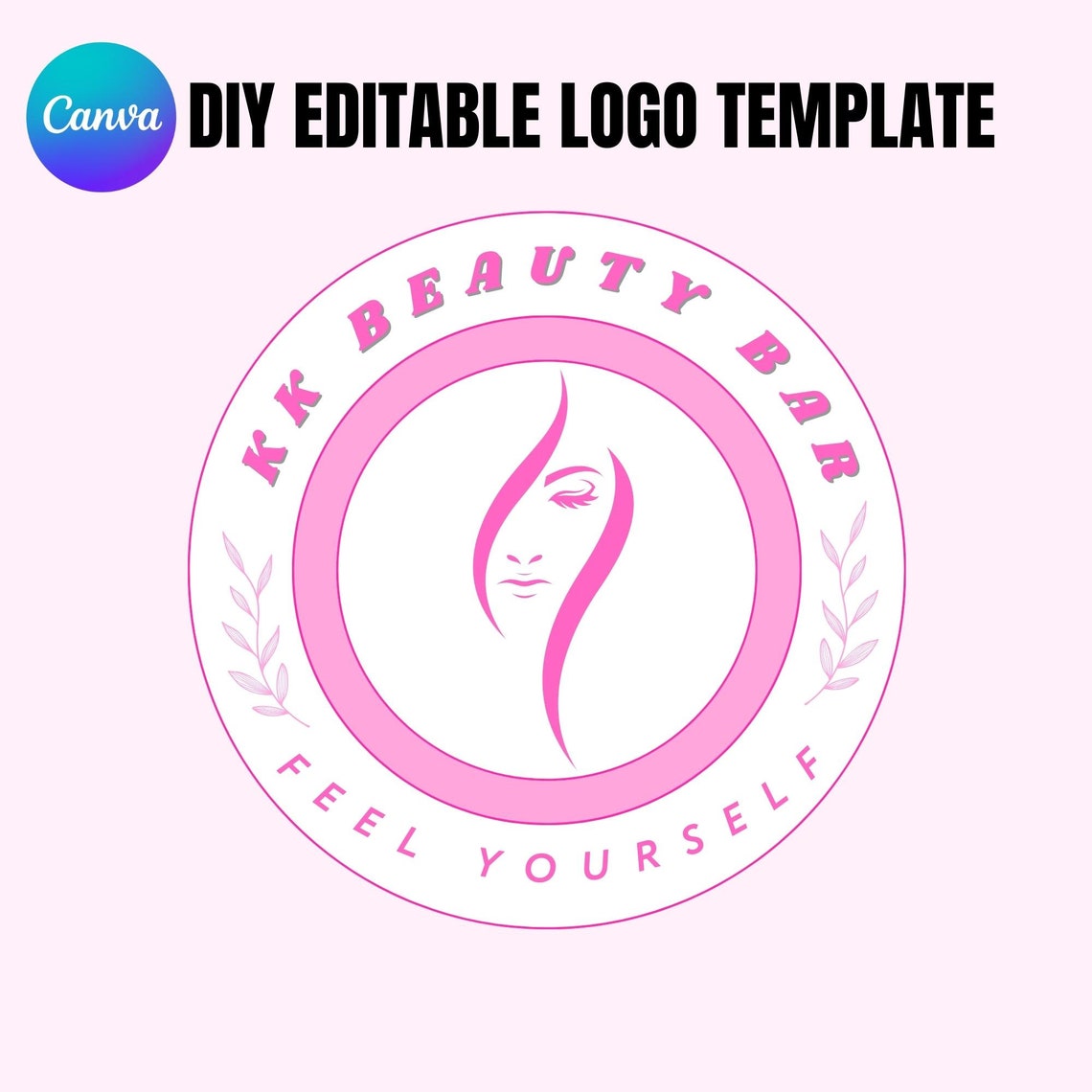 DIY Beauty Logo Design | Small Business Logo | Beauty Logo | Editable ...