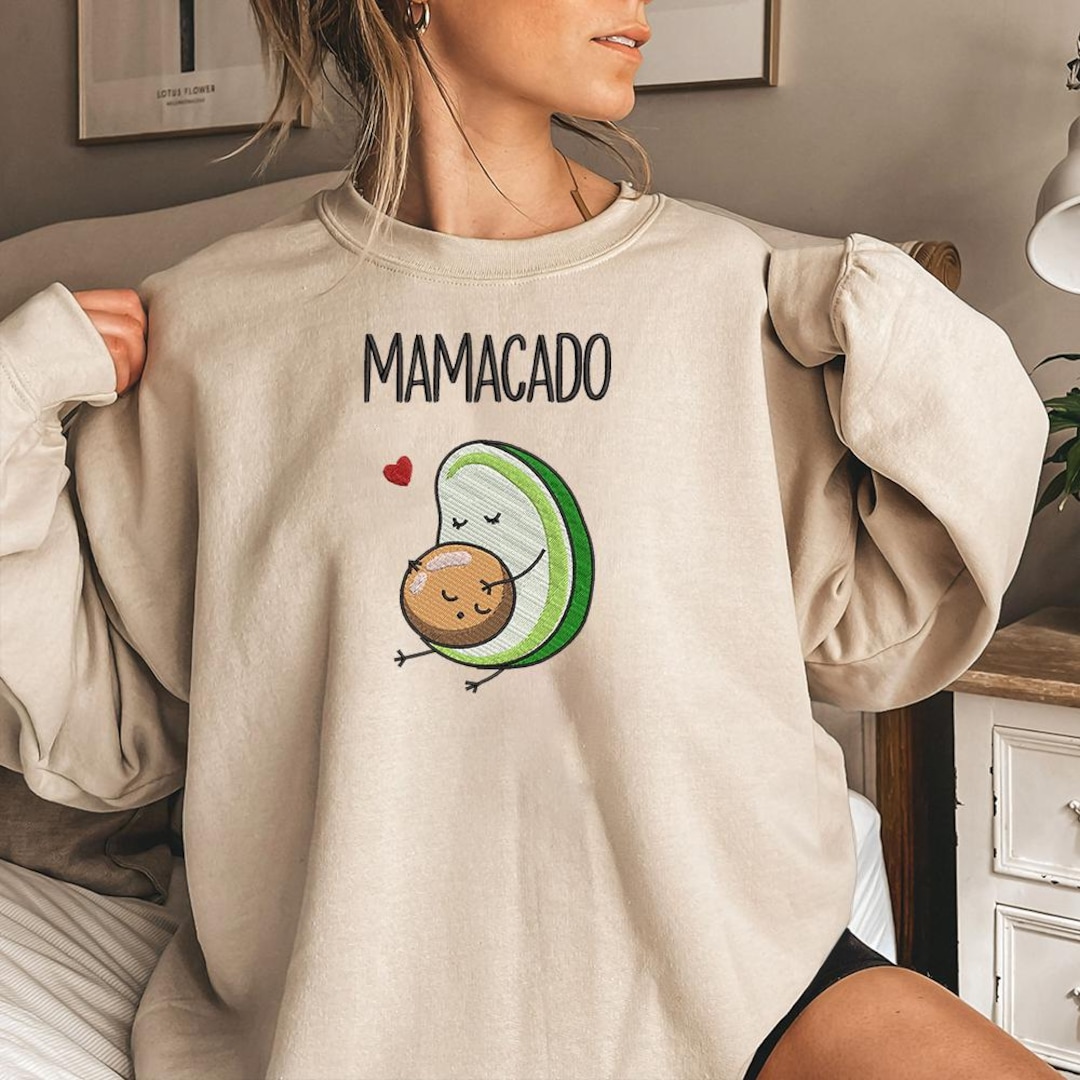 Mother's Day Mamacado Embroidery Design, Baby Announcement EMB Design ...