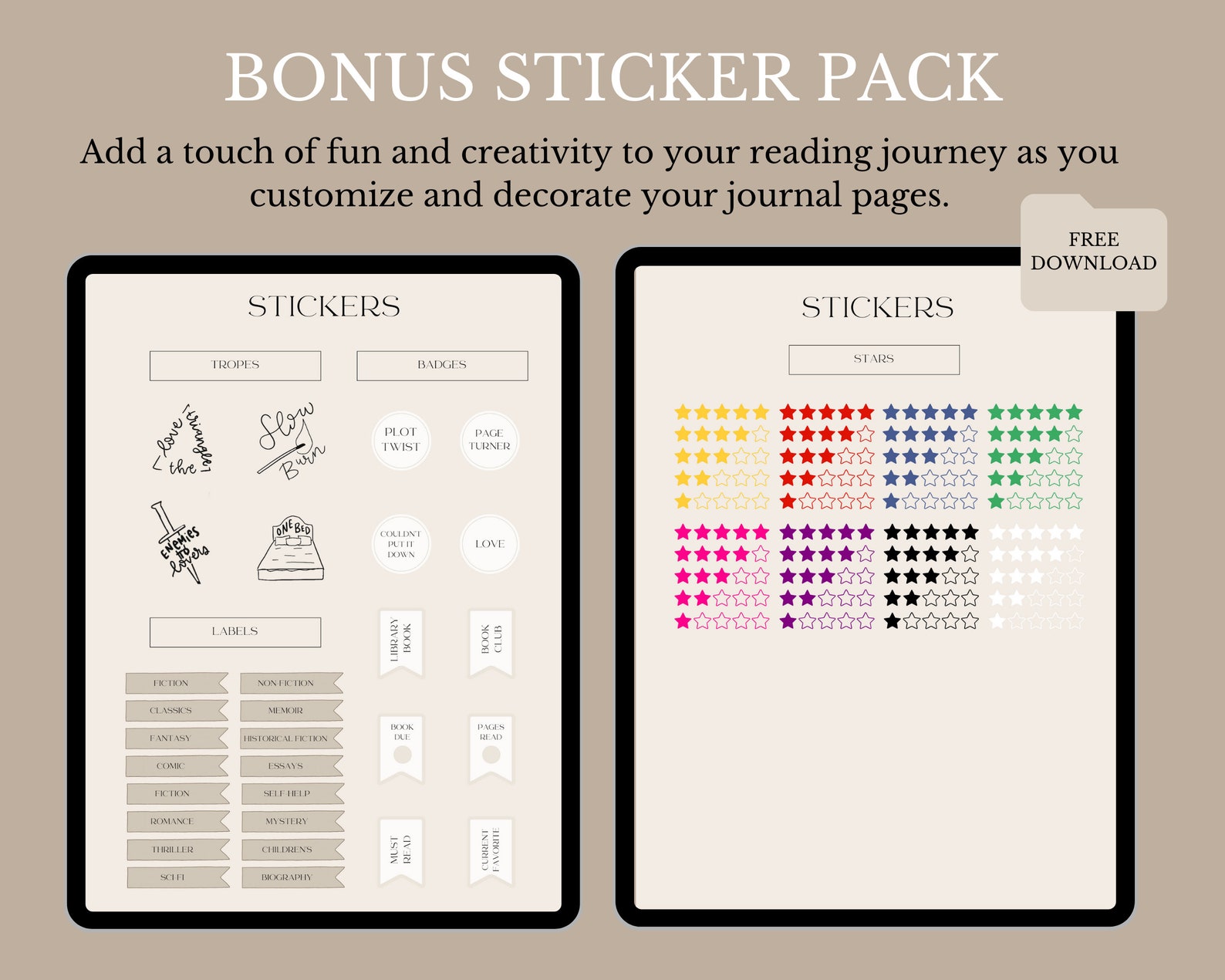 Digital Reading Journal, Book Review & Library Tracker for Goodnotes ...