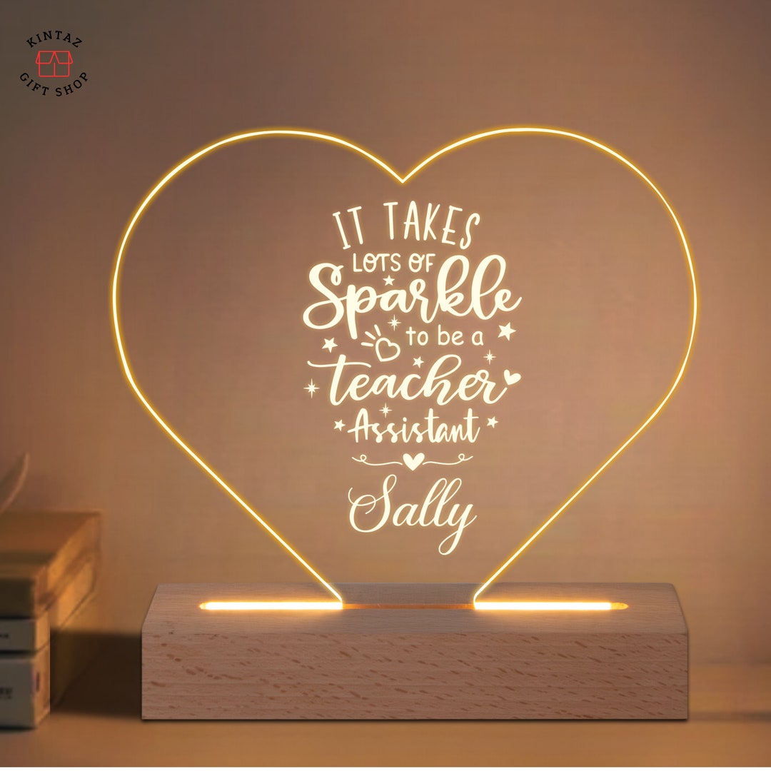 Teachers Assistant Led Lamp, Custom Teacher Aide Night Light, Teaching ...