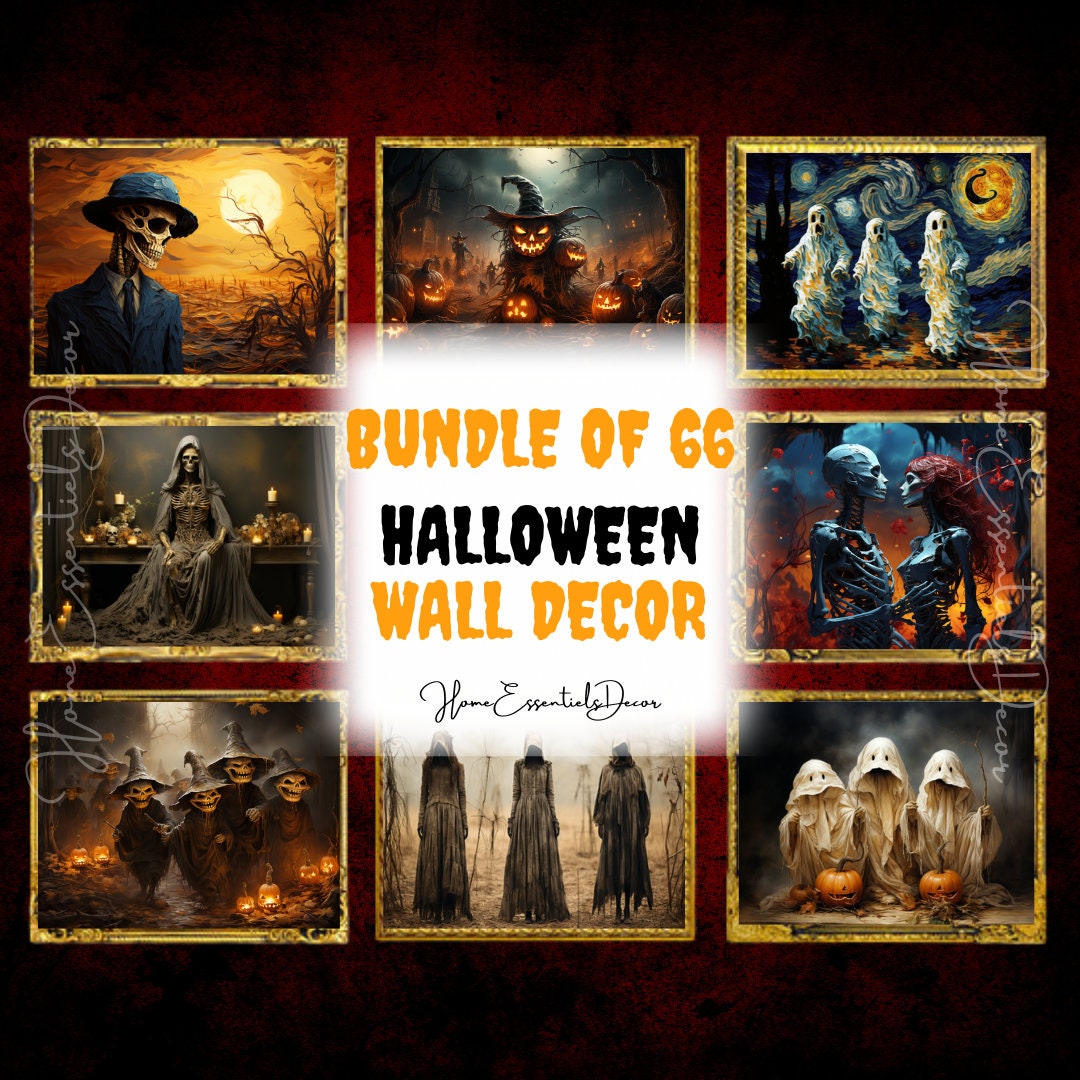 Halloween Printable Art | Spooky Wall Art Decor | Halloween Instant ...