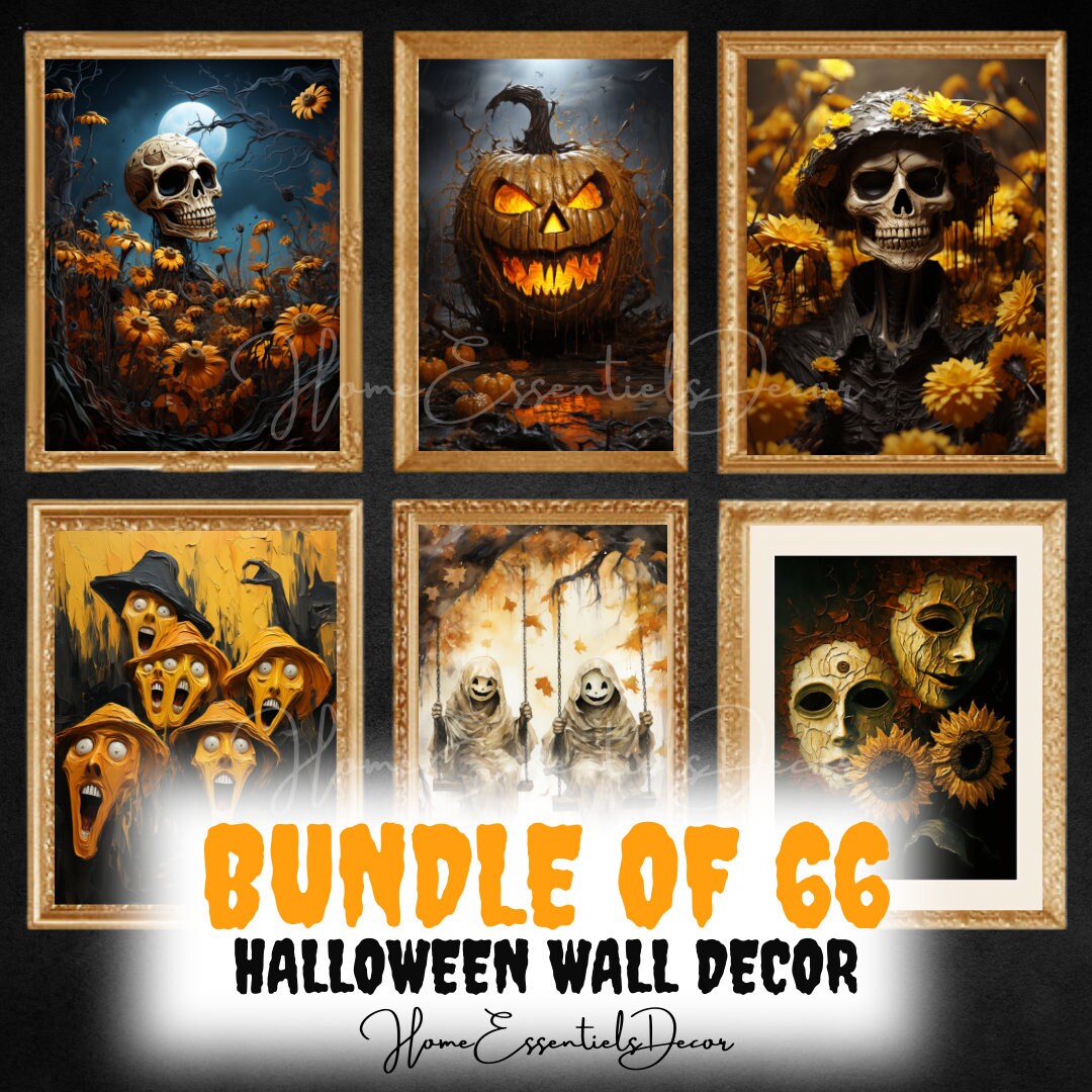 Halloween Decor | 66 Printable Artworks Instant Download | Halloween ...