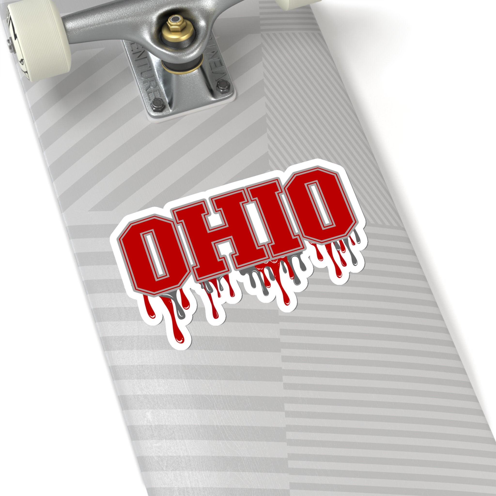 Ohio, Sticker, Bleed Scarlet and Gray, Kiss-cut, Cool Background Design ...