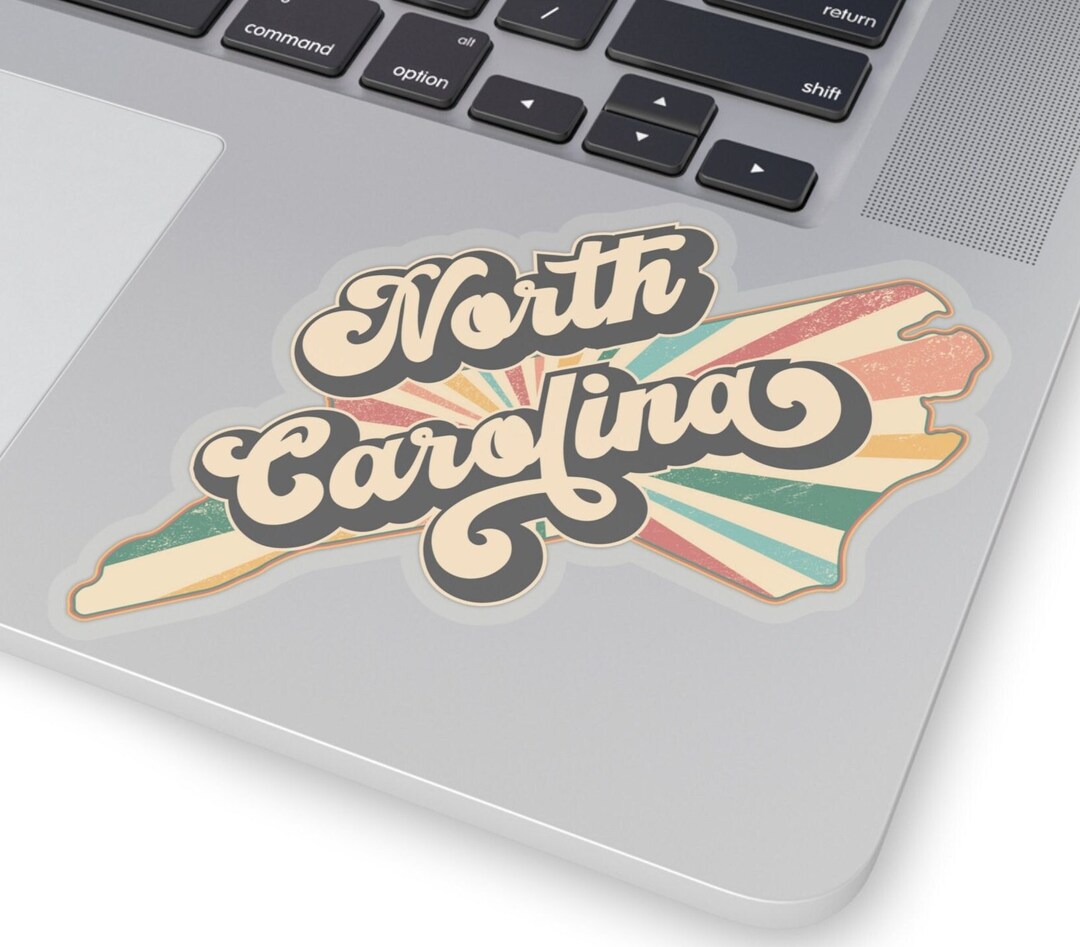 State of North Carolina, Retro Sticker, Kiss-cut Stickers, Cool ...