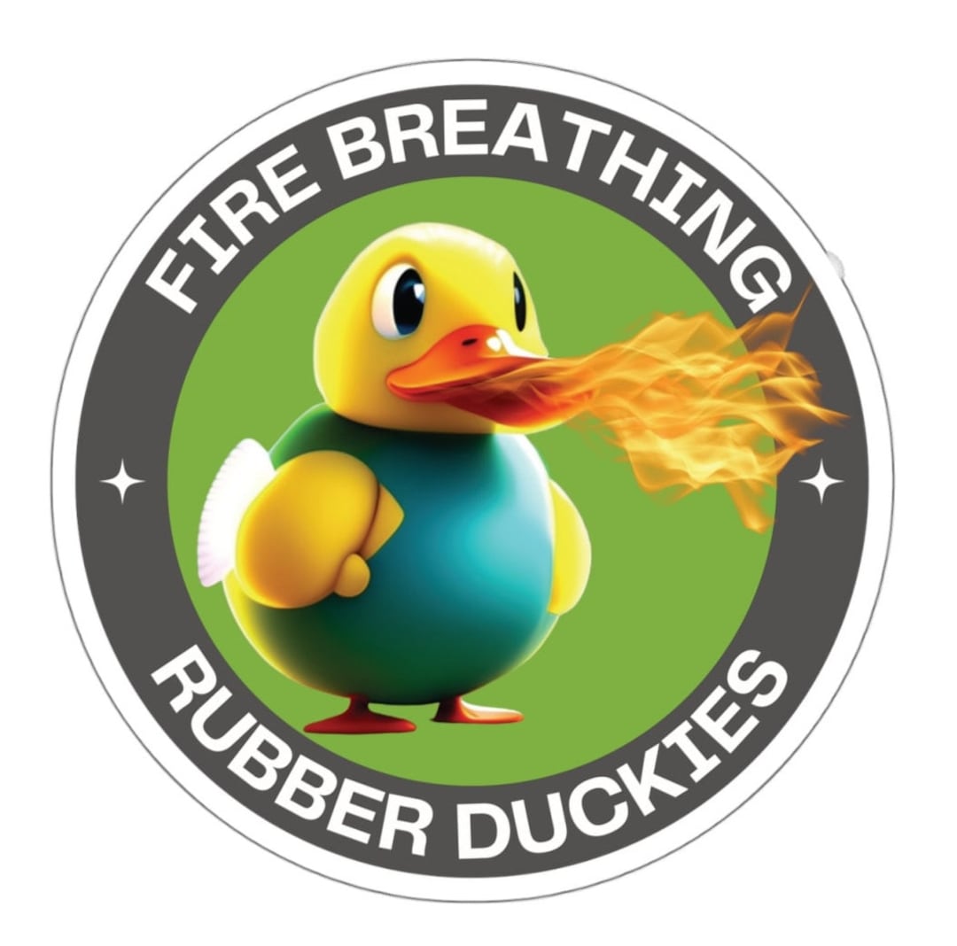Fire Breathing Rubber Duckies, Sticker, Digital Team, Kiss-cut Stickers ...