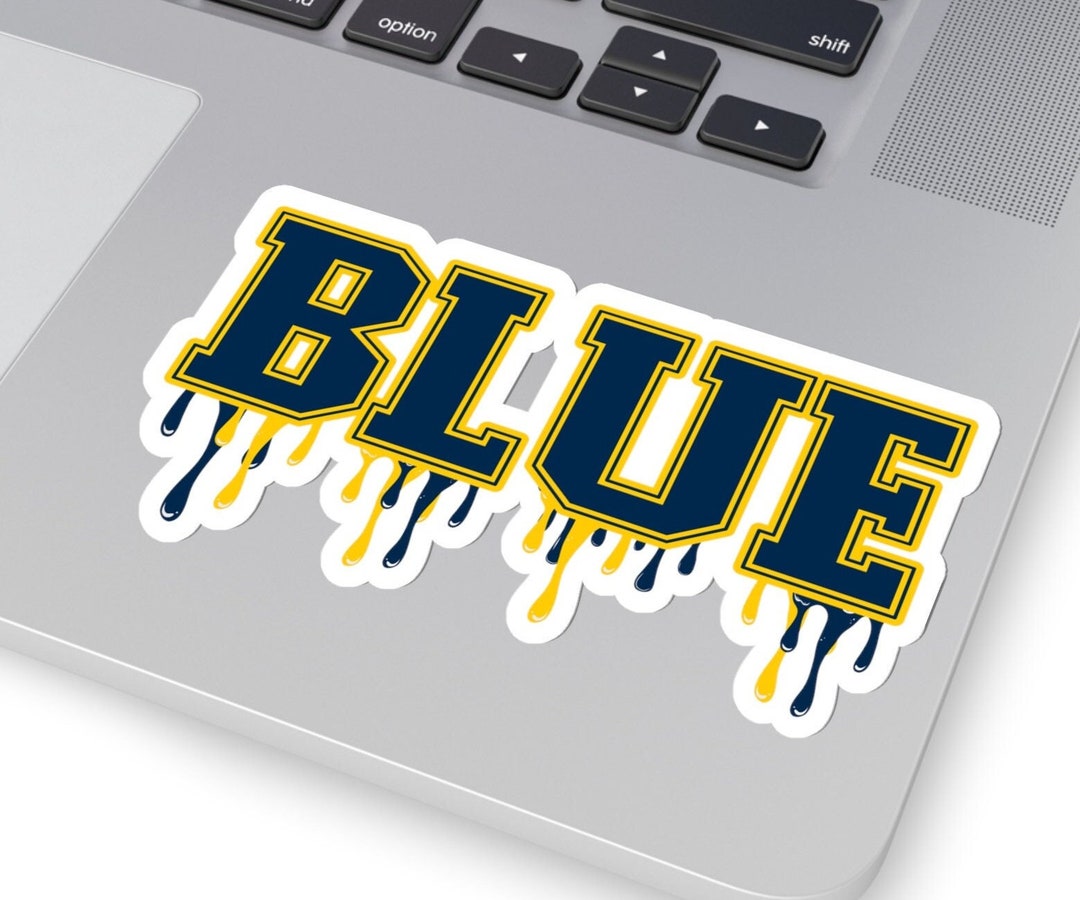 Go Blue, Michigan, Sticker, Bleed Maze and Blue, Kiss-cut, Cool, UM ...