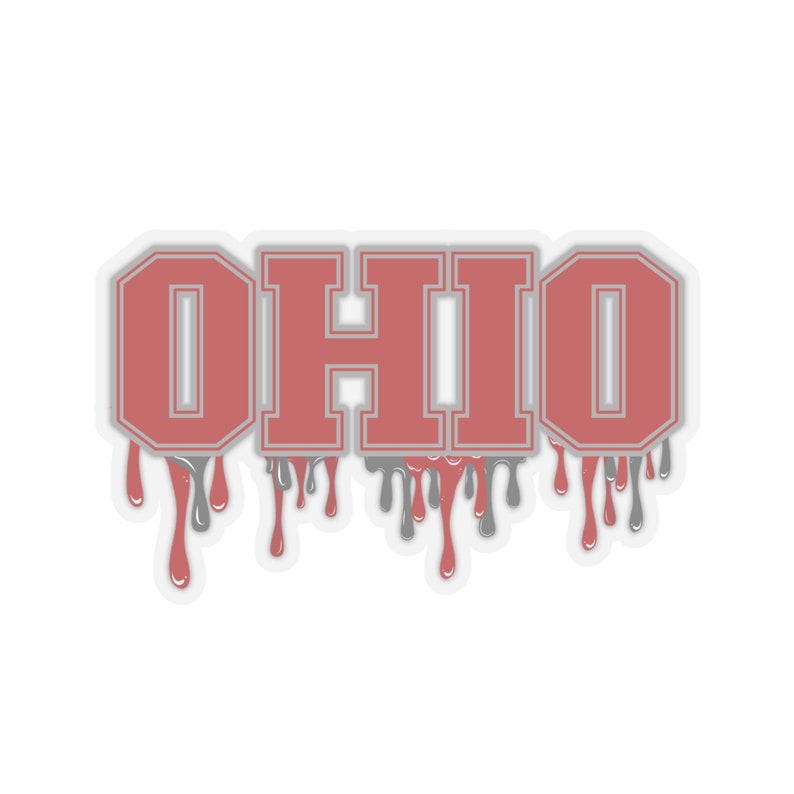 Ohio, Sticker, Bleed Scarlet and Gray, Kiss-cut, Cool Background Design ...
