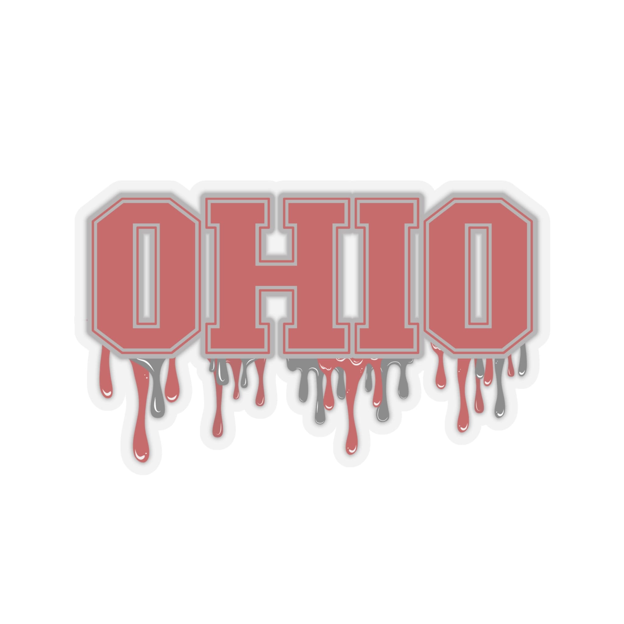 Ohio, Sticker, Bleed Scarlet and Gray, Kiss-cut, Cool Background Design ...