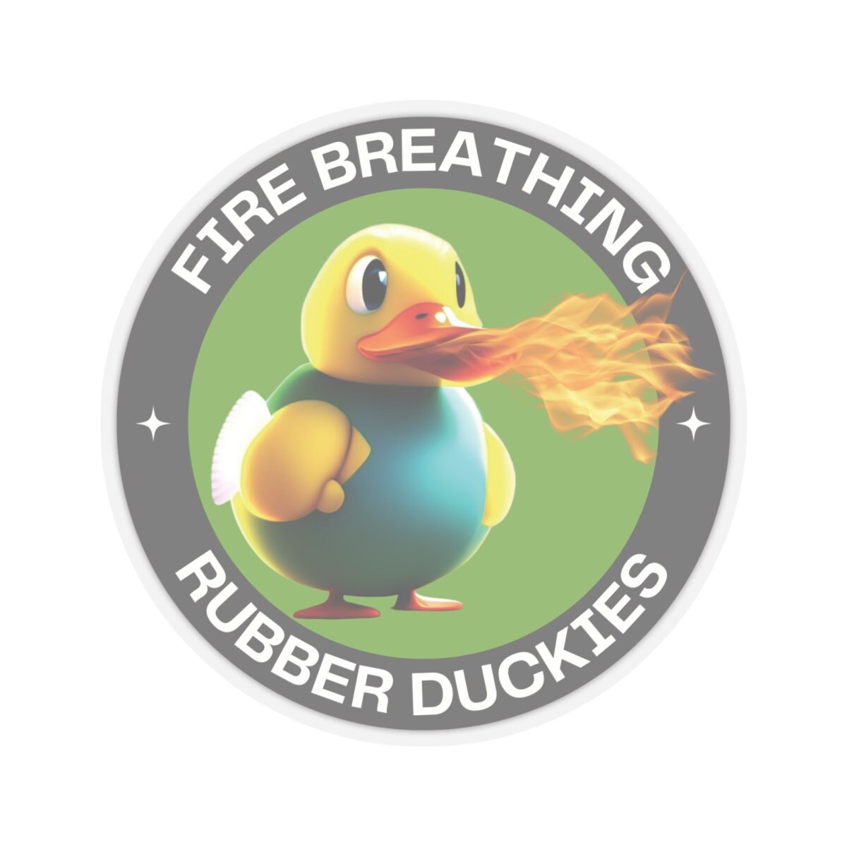 Fire Breathing Rubber Duckies, Sticker, Digital Team, Kiss-cut Stickers - Etsy