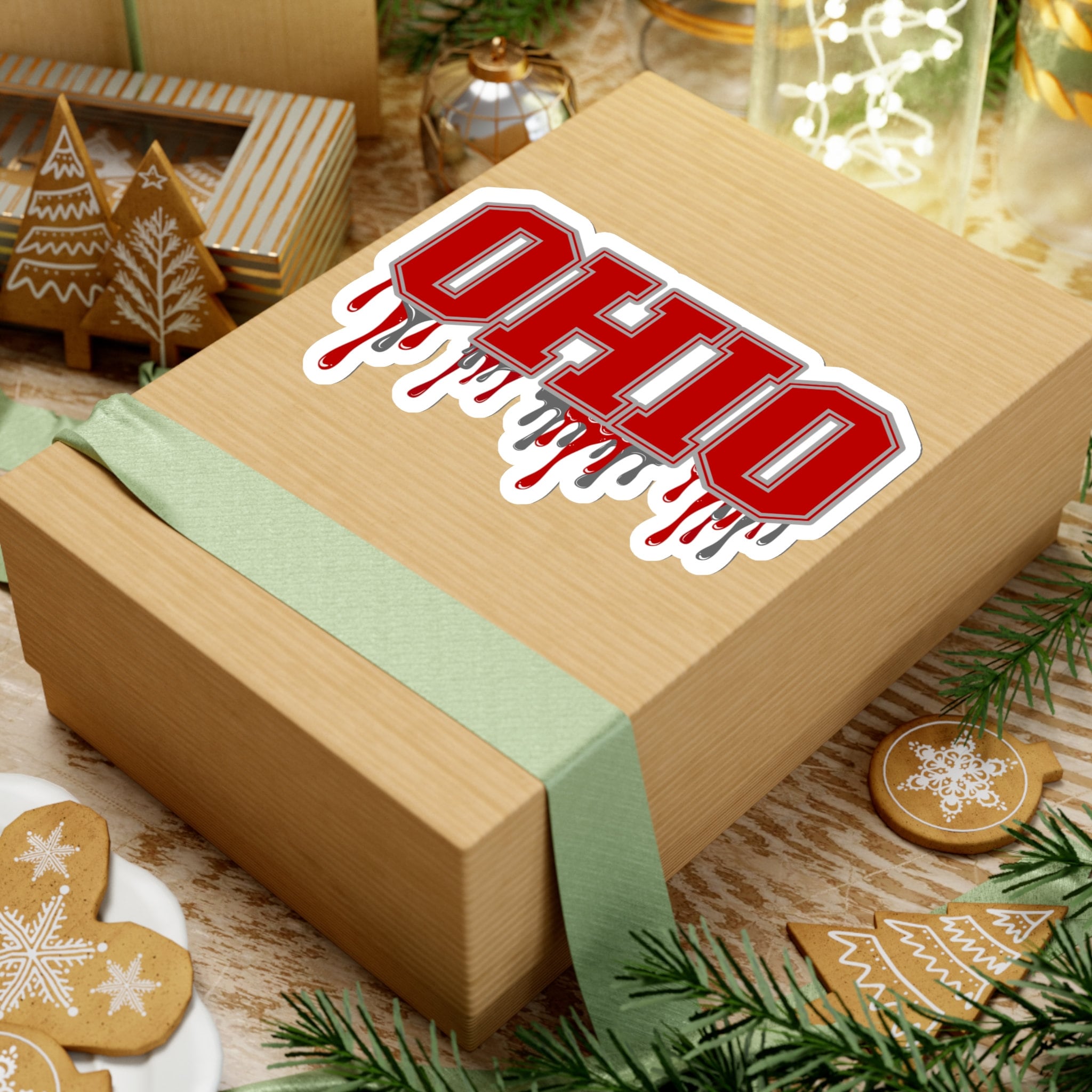 Ohio, Sticker, Bleed Scarlet and Gray, Kiss-cut, Cool Background Design ...