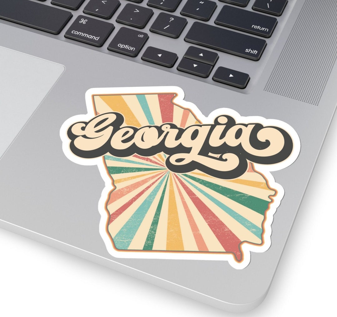 State of Georgia, Retro Sticker, Kiss-cut Stickers, Cool Background ...