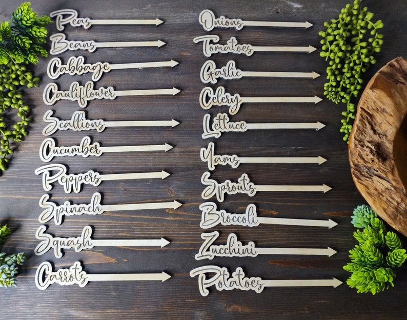 Vegetable Garden Markers Svg File - Etsy