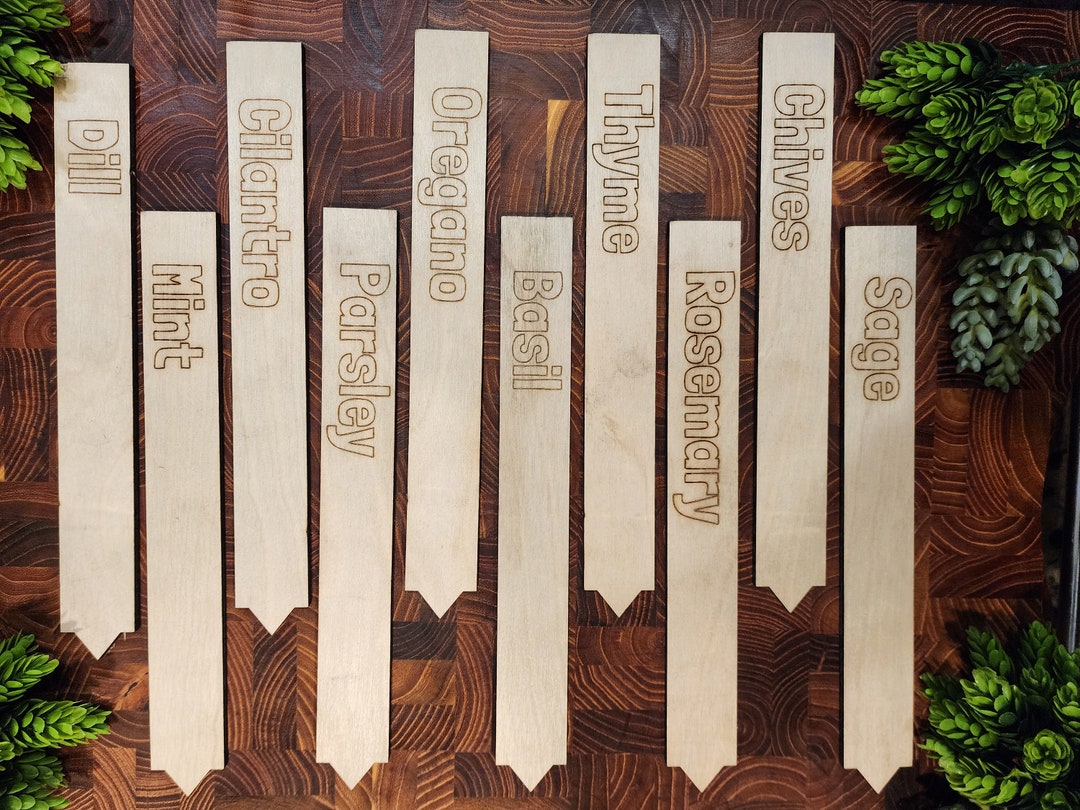 Herb Garden Plant Marker Svg File - Etsy