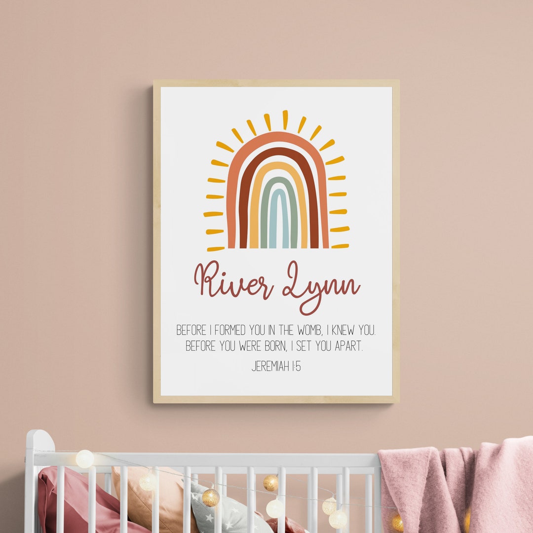 Before I Formed You in the Womb • Jeremiah 1:5 • Christian Nursery Art ...